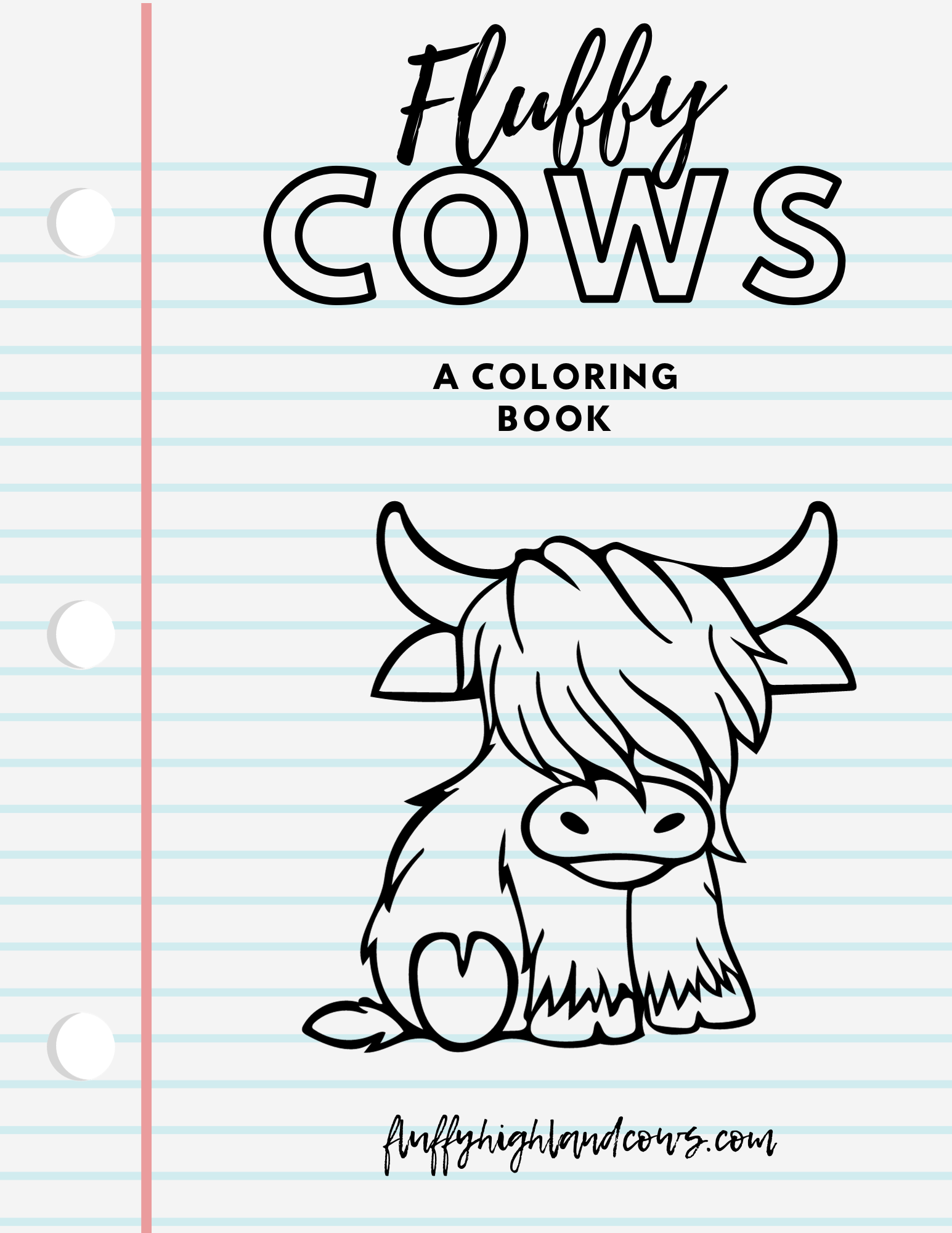 FREE DOWNLOAD: Fluffy Highland Cow Coloring Book